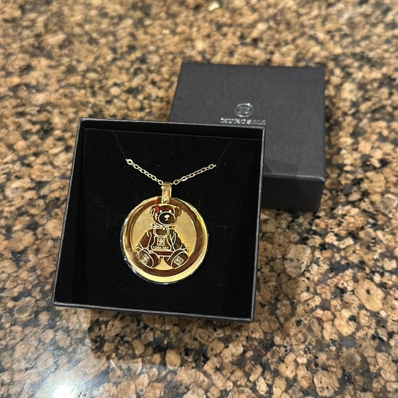 Jewelry | New Stainless Steel Gold Teddy Bear Coin Pendent Necklace ...